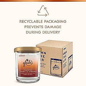 Glade Candle Jar, Air Freshener, Toasted Vanilla Cream, 16 Oz