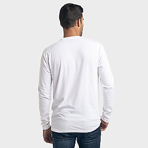 True Classic Long Sleeve Shirts for Men, Premium Fitted Crew Neck T-Shirts and Gifts for Men. White, XL