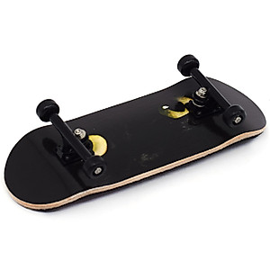 Teak Tuning 34mm Pro Fingerboard Heat Transfer Graphic Complete - Fully Assembled with Pro Level Parts - Pro Shaped Wood Deck (34x97mm), UltraSpin Wheels, Prodigy Trucks - Midnight Stare