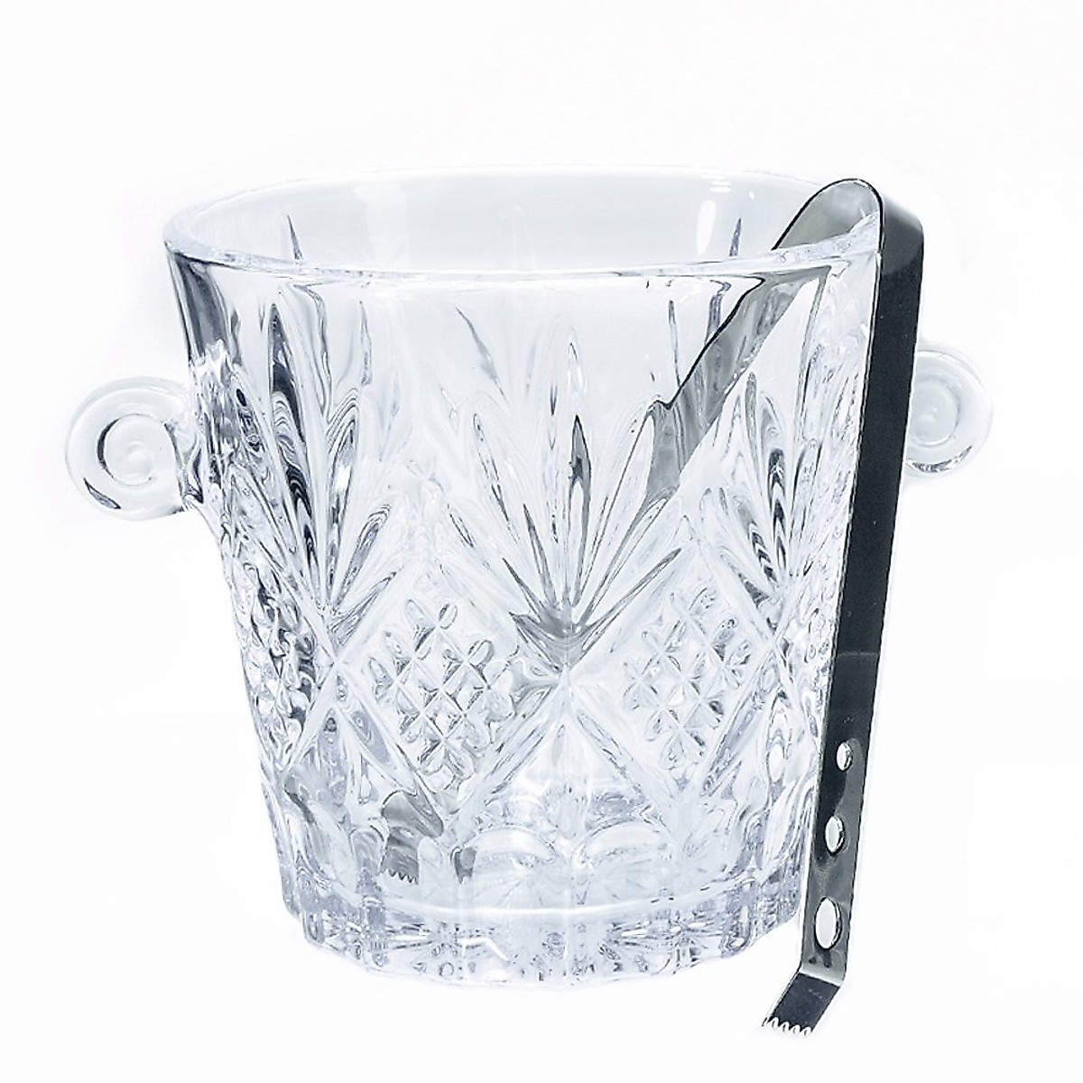 Elegant Crystal Ice Bucket with handles, wine cooler bucket, For weddings,events, parties