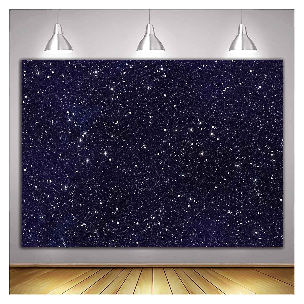 Night Sky Star Universe Space Starry Photography Backdrops Early 2000s Galaxy Stars Children Boy Girl Birthday Party Photo Background Newborn Baby Shower Banner Props 5x3ft