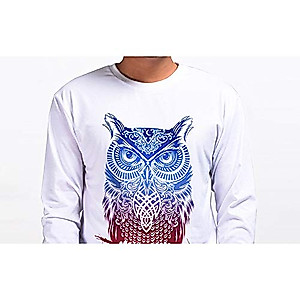 Sweatshirt for Men Thenlian Men's Autumn Casual 3D Print Hip Hop Long Sleeve Pullover Sweatshirt Top Blouse(White, L)