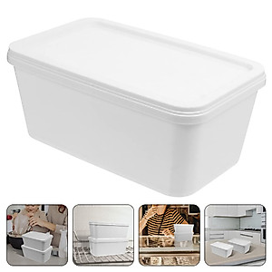 Hemoton Lunch Box Containers Ice Cream Container Reusable Ice Cream Tub Containers Freezer Storage Tubs Dessert Containers with Lids for Homemade Ice Cream Sorbet and Freezer 3l Food Containers