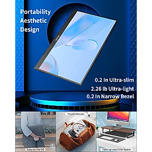 Intehill 144Hz Portable Monitor 1080P - 17.3 Inch Portable Gaming Monitor Freesync 144Hz USB-C HDMI for PC/PS5/Xbox, 144Hz Monitor with Wide Compatibility