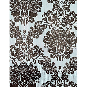 Yifely Black Damask Furniture Paper Self-Adhesive Shelf Liner Night Stand Decor Sticker 17.7 Inch by 9.8 Feet