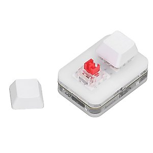 GOWENIC Keypad 2 Keys, Red axis Gaming USB Mechanical Keyboard, Hotswap Mini Keyboard, HID Programming Macro Keys, One Handed Mechanical Gaming Keyboard (White)