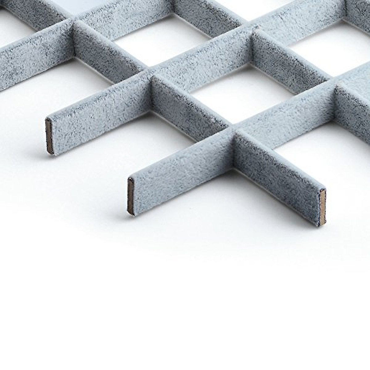 Oirlv 24 Grid Ice Velvet Jewelry Drawer Organizer Tray Stackable Jewelry Trays Removable Dividers for Rings Earring Storage Display