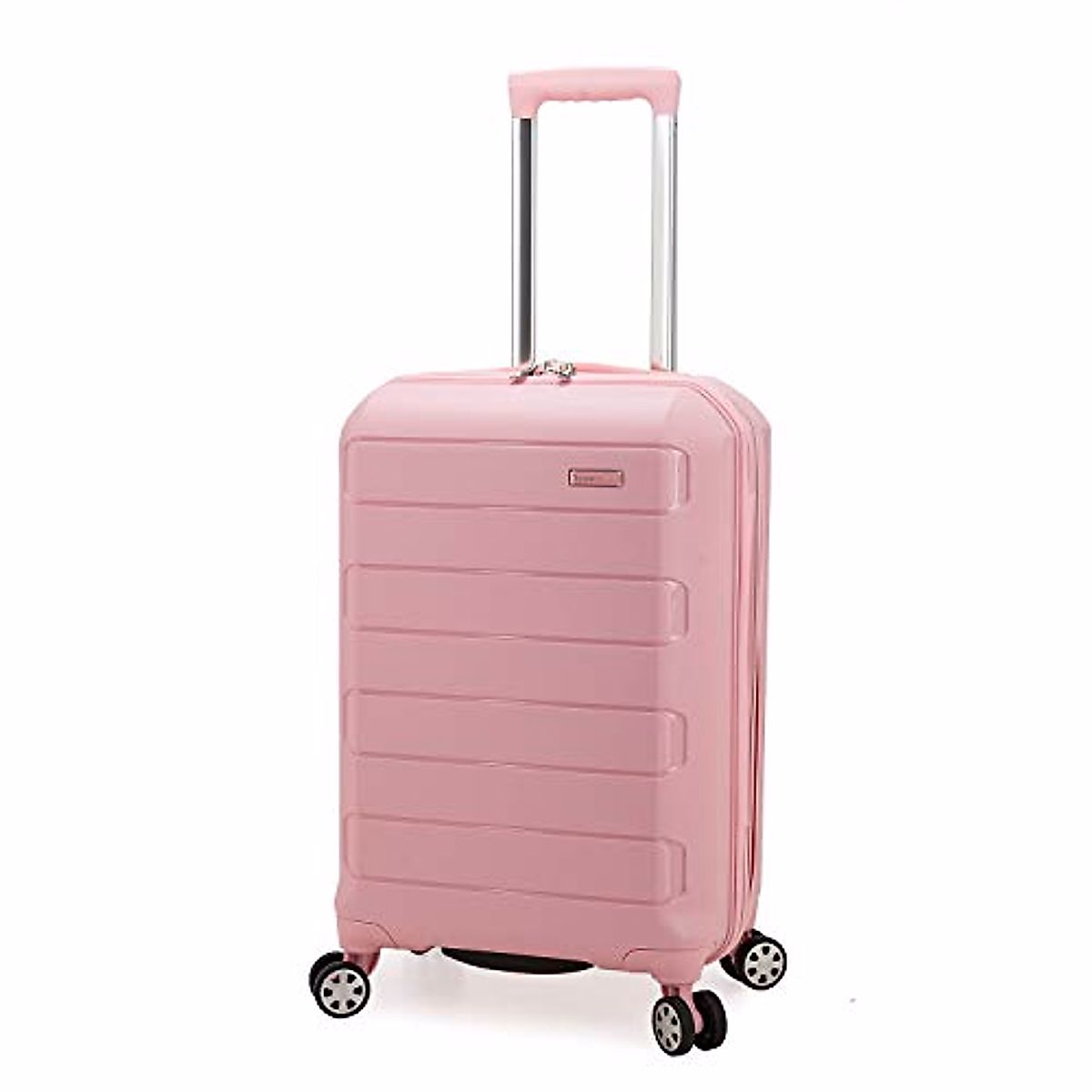 Traveler's Choice Pagosa Indestructible Hardshell Expandable Spinner Luggage, Pink, Carry-on 22-Inch