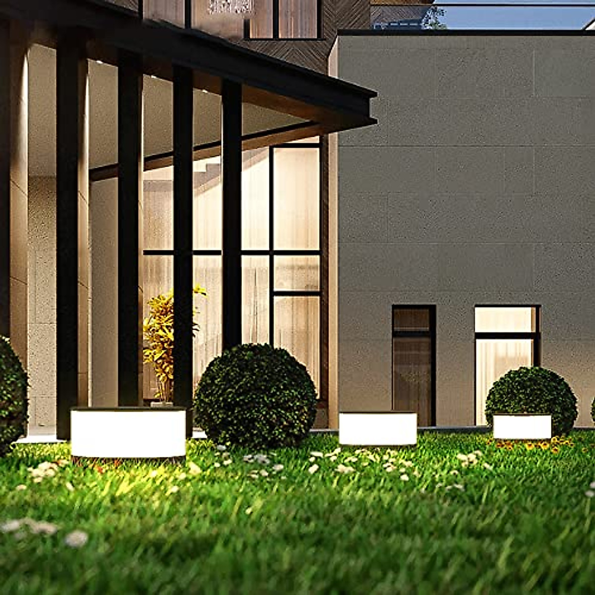 JSBDPHW Modern Minimalist LED Pillar Lamp Outdoor Waterproof Column Light Courtyard Garden Small Post Light Lawn Lamp Villa Fence Gate Decoration Landscape Light