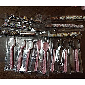 100 Pcs Resealable Cello Bags Pretzel Bags, RFWIN 2 X 10 Inches Clear Self Sealing Cellophane Treat Bag for Easter Snack Bakery Candy Cookie Chocolates