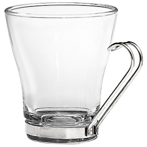 Bormioli Rocco Oslo Cappuccino Glass Cups, Clear, 8 Ounces (4 Pieces)