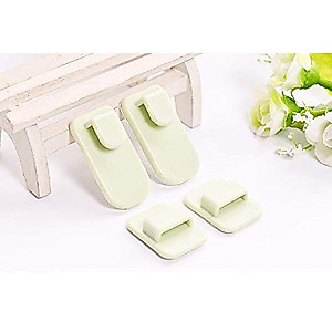 WOIWO 4 Set Remote Control Wall Self Adhesive Hook, Multiuse TV Remote Control Air Conditioning Cordless Phone Sticky Wall Mount Key Hanger Organizer Holder