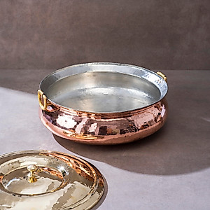 P-TAL Copper Hammered Lagaan | Cookware and Serveware | Pure Copper for Ayurvedic Health Benefits