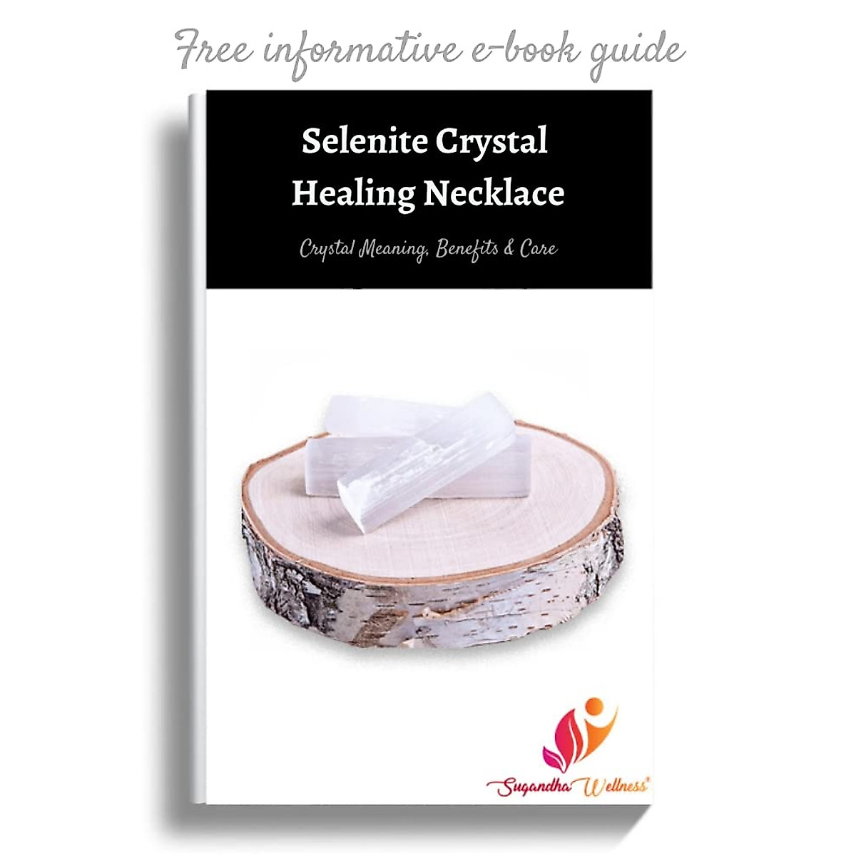 Raw Selenite Crystal Healing Necklace - for Crown Chakra | Balances Energy and Stabilizes Emotions. Aids Judgment, Conscious Understanding and Insight. Assists Energetic Healing | with Stylish Chain