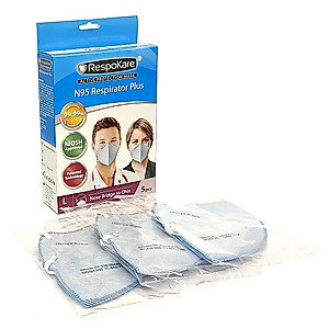 RespoKare NIOSH N95 Respirator Plus - Large - 5 pcs/pack
