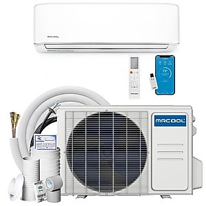MrCool Easy Pro 18k BTU 18.5 SEER Ductless Heat Pump Split System - DIY Mini Split w/ 16ft Lineset