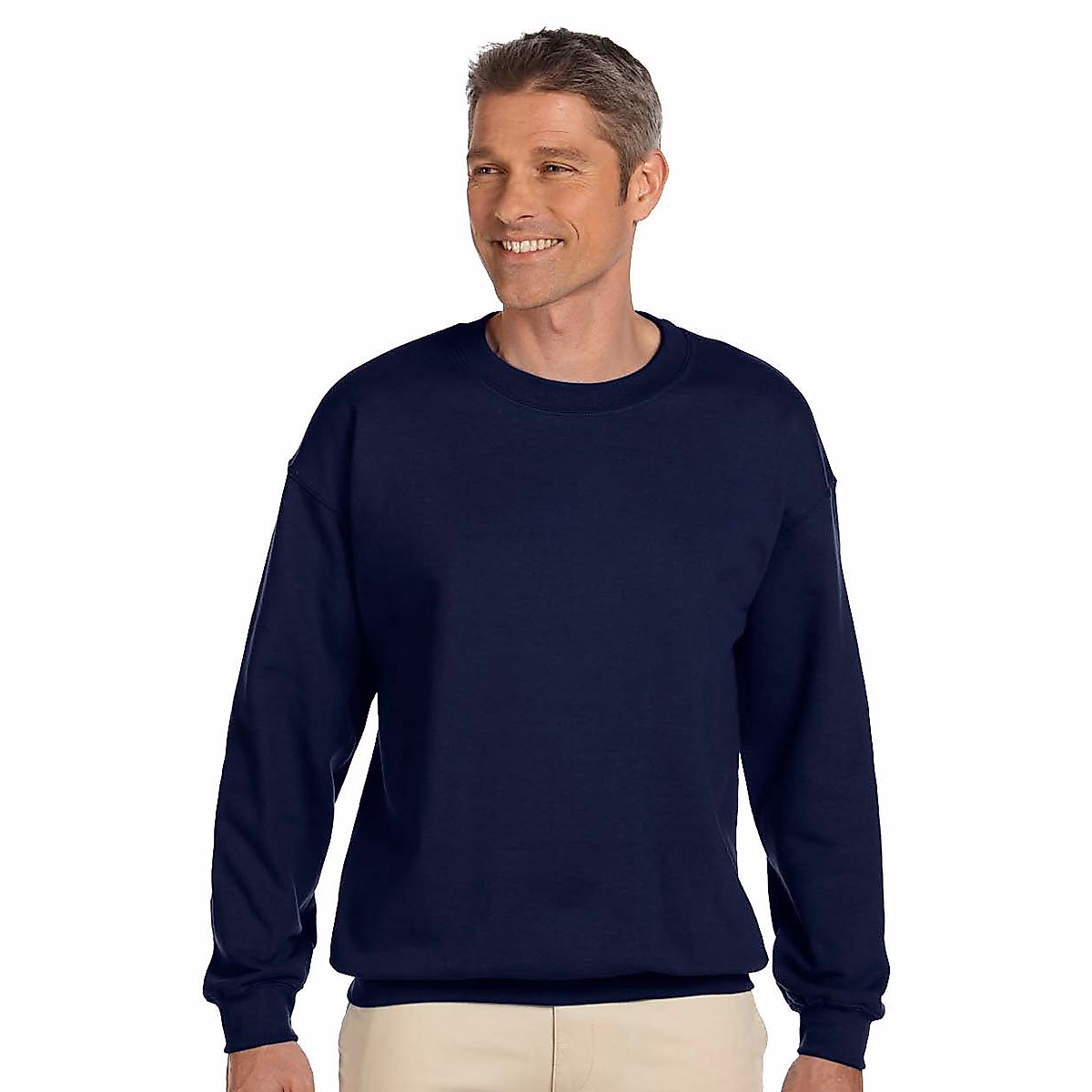 Hanes Men's Ultimate Cotton Heavyweight, Navy, Large