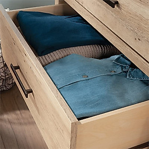 Sauder Pacific View Engineered Wood Metal and Plastic Dresser in Prime Oak