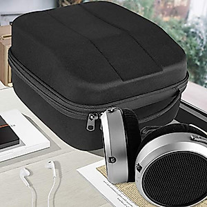 Geekria Shield Case for Large-Sized Over-Ear Headphones, Replacement Protective Hard Shell Travel Carrying Bag with Cable Storage, Compatible with Grado PS1000e, HiFiMAN HE6se (Black)