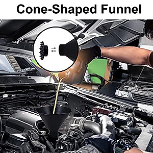 3 Pcs Magical Ice Scrapers for Car Windshield, Round Snow Scraper with Funnel, Cone-Shaped Car Snow Remover, Car Window Scraper for Ice & Snow, Car Winter Accessories, Gift for Chrismas (Black)