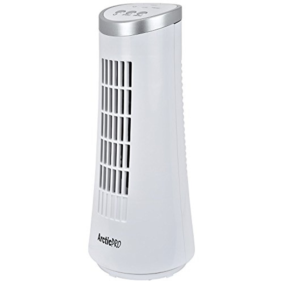 MINI DESK OSCILLATING TOWER FAN By Arctic-Pro – Slim and Compact Size, 2-Speed, Ultra-Quiet Operation, Convenient Carrying Handle, 75 Degrees of Oscillation For Powerful Circulation, 12 Inches, White