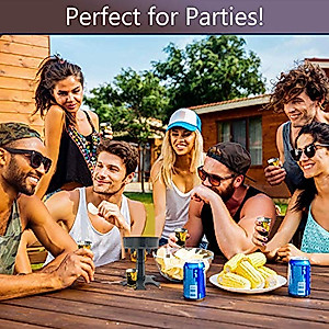 6 Shot Glass Alcohol Dispenser and Holder | Gray | Includes 6 Compatible Acrylic Shot Cups, Opener Tools, and Game Dice | Great for Parties, Bars, and Hosting | Multiple Wine Dispenser