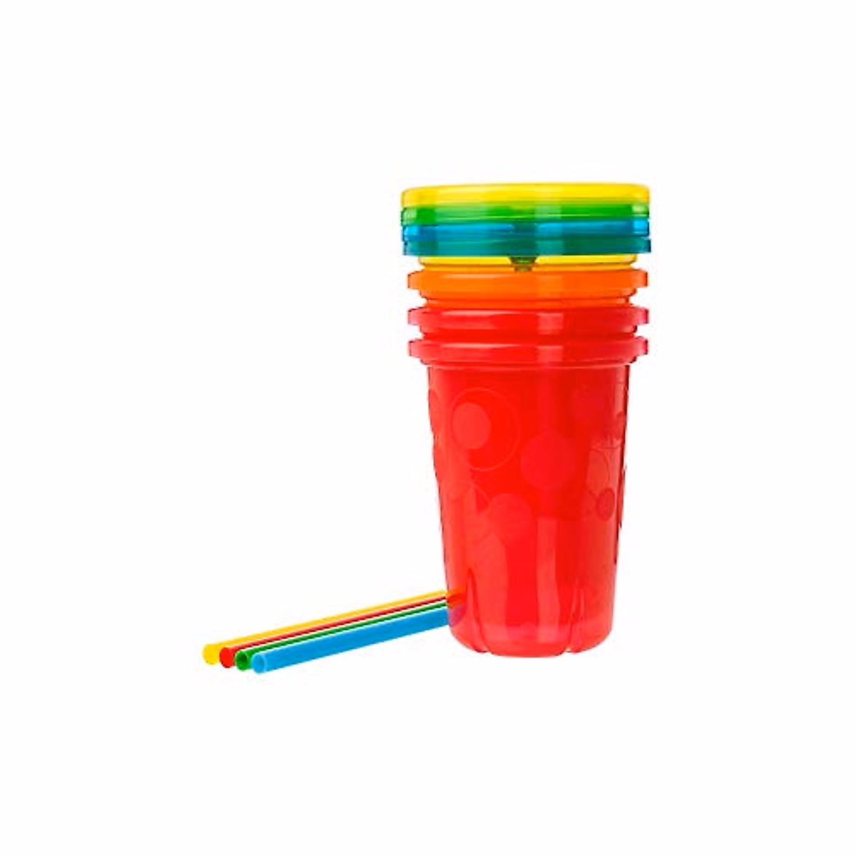 The First Years Take & Toss Straw Cup, Boy, 10 oz, Multicolor, 4 Count