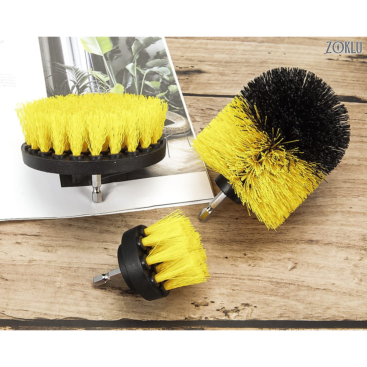 ZOKLU Mini Dustpan and Brush Set, Wood Hand Broom with Natural Horsehair Bristles, Whisk Broom 5.9 x3.9 inch