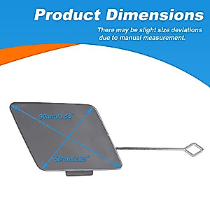 CZShiYue Front Bumper Tow Hook Cover Fit for BMW 5-Series F10 F11 528i 535d 535i 550i Sedan 2014 2015 2016 Towing Eye Cap 51117332682 (Sapphire Black, Right Passenger Side) Xinpinsai
