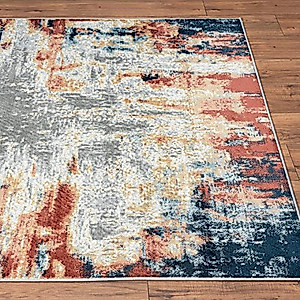 LUXE WEAVERS Olimpia Collection 5956 Multi Modern Abstract Area Rug 9x12