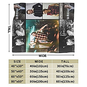 Ultra-Soft Blanket Collage Singer Blanket Flannel Blanket Portable Throw Blanket for Living Room Couch Sofa Car Fans Gift 50"x40"