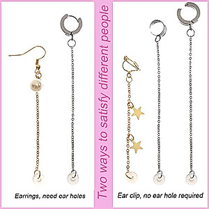 Anti-Lost Earrings Hook for Airpods,AirPods Pro Anti Lost Ear Clips Pendant for Women and Girls,Earring Hanging Chain for Airpods Suitable for Hiking/Jogging/Working/Running/Gym -5 Pairs