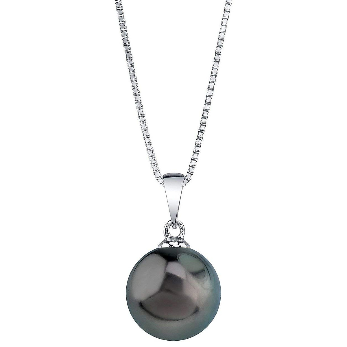 The Pearl Source 9-10mm Genuine Tahitian South Sea Cultured Pearl Sydney Pendant Necklace for Women