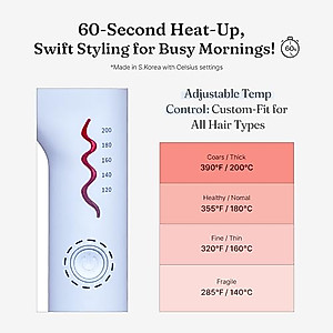 VODANA Professional Triple Flow Ceramic Hair Waver - Easy Beach Waves with Embedded Double Barrel Wave Iron. Experience Instant Heat, Long-Lasting Performance, and Quick Heat (1.6 inch, Creamy Blue)