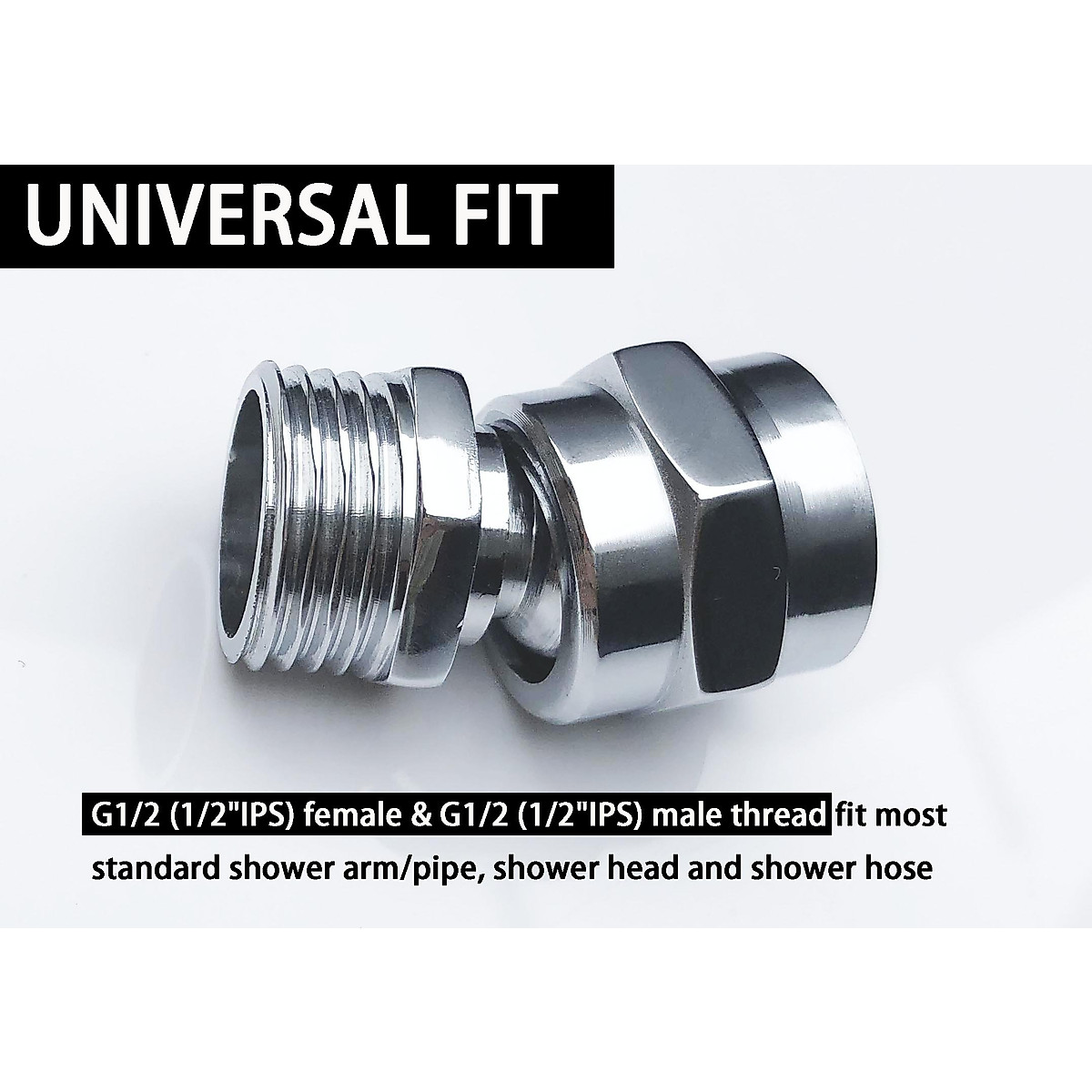 MissMin shower head Swivel ball adapter,hand shower rotate povit shower arm extension connector,ORB/oil rubbed bronze