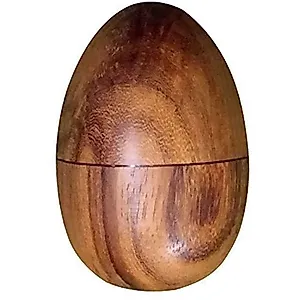AAR Wooden Egg Shaker Percussion Instrument (Brown)