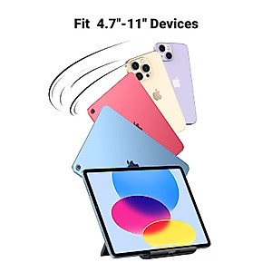 UGREEN Tablet Stand Holder Adjustable Portable Desktop Dock Office Compatible for iPad Pro 11 9.7 10.5 Air Mini 5 4 3 2 iPhone 16 15 14 13 12 Black