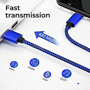 Fast Charger Cable for Motorola One Action/Macro/Vision/Zoom/Hyper/Power/Fusion+/5G Ace UW, (2Pack, 6.6Ft) Nylon Braided Charging Cord for Moto G50 G10 Power G30 G9 Plus Play Fast Pro G8 Stylus G7 G6