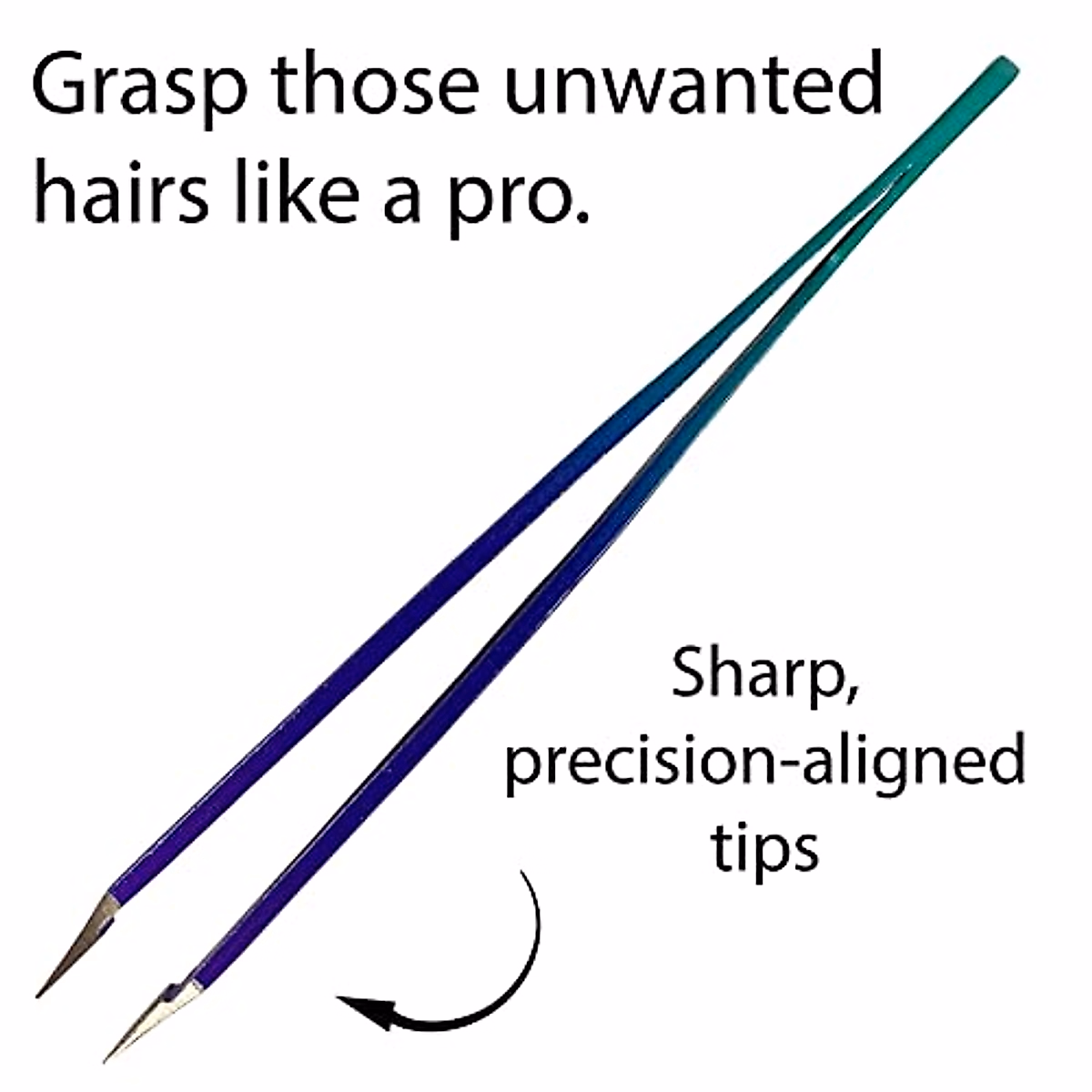 Zizzili Basics Tweezers - Limited Edition Mermaid Slant Tip - Best Tweezer for Eyebrow, Facial Hair Removal and your Precision Needs