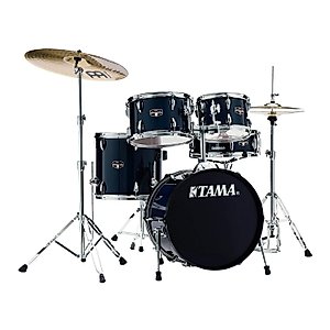 Tama Imperialstar IE58C 5-piece Complete Drum Set with Snare Drum and Meinl Cymbals - Dark Blue