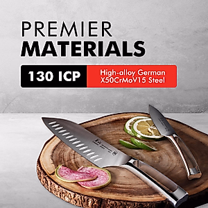 Cangshan TN1 Series 1024838 Swedish 14C28N Steel Forged 6-Piece Knife Block Set, Walnut