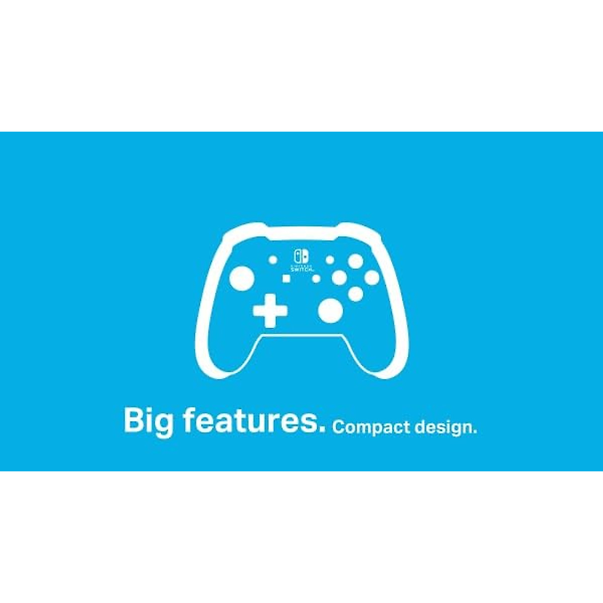 PowerA Nano Enhanced Wireless Controller for Nintendo Switch - Grey-Neon, Works with Nintendo Switch Lite, Bluetooth Controller, Gamepad, Compact, Smaller, Rechargeable, Portable - Nintendo Switch