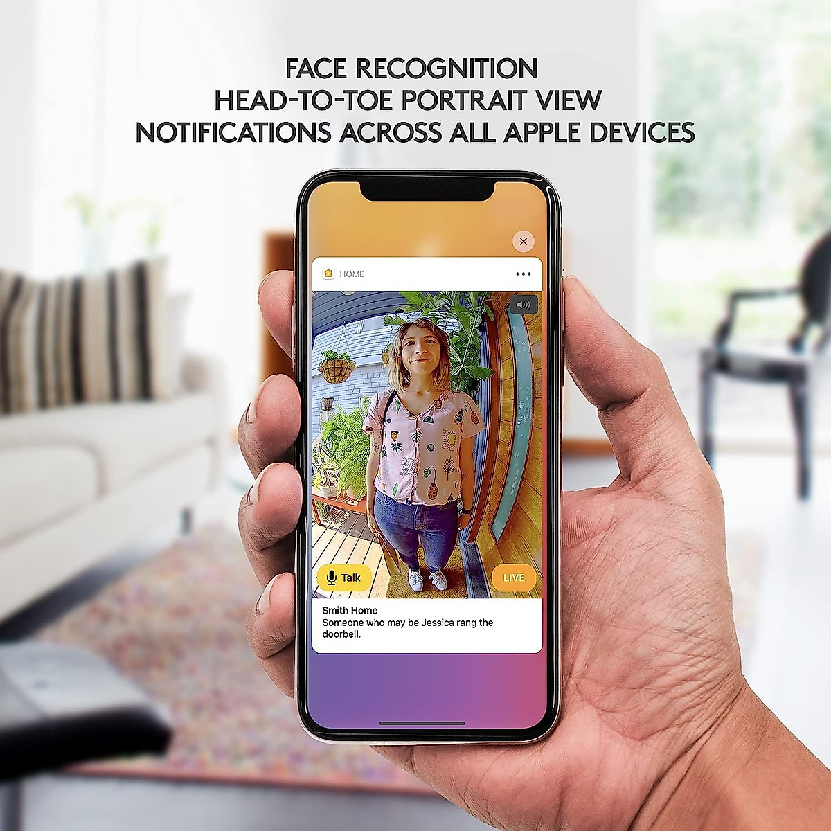 Logitech Circle View Apple HomeKit- Enabled Wired Doorbell TrueView Video, Face Recognition, Color Night Vision, and Head-to-Toe HD Video - Black (Renewed)