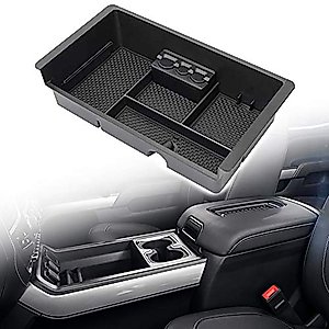 Center Console Organizer Fit for 2015-2020 Chevy Tahoe/Suburban/GMC Yukon|2014-2018 Chevrolet Silverado/GMC Sierra 1500, 2500/3500HD(2015-2019), Armrest Storage Box Tray with Coin Holder, 22817343…
