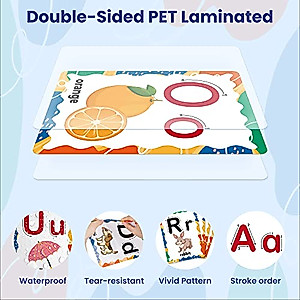 D-FantiX Magnetic Responsibility Chart and 58 Pieces Alphabet and Number Bulletin Board Set