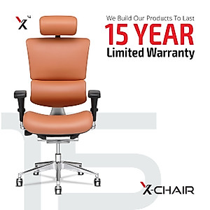 X-Chair X4 High End Executive Chair, Black Leather - Ergonomic Office Seat/Dynamic Variable Lumbar Support/Floating Recline/Stunning Aesthetic/Adjustable/Perfect for Office or Boardroom