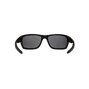 Oakley Men's OO9225 Polarized Rectangular Sunglasses, Polished Black, 60mm