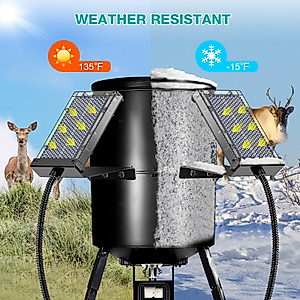 Solar Panel for Deer Feeder, 6V Solar Panel Outdoor Hunting Feeder Waterproof, Solar Power Battery Charger 6Volt with Mounting Bracket and Alligator Clip Design for Game Feeder