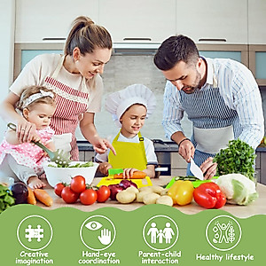 15 PCS Montessori Kitchen Tools for Toddlers Kids Cooking Sets, Apron, Serrated Toddler Knife, Crinkle Cutter, Sandwich Cutter, Wooden Fruit Knife, Y Peeler, Cutting Board for Cooking Kid Safe Knives