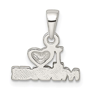Sterling Silver I Love Music Pendant QQC6118